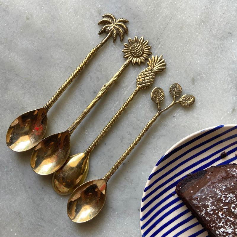 Buy Lesa Decorative Brass Spoon - Set Of four Online in India | Vaaree