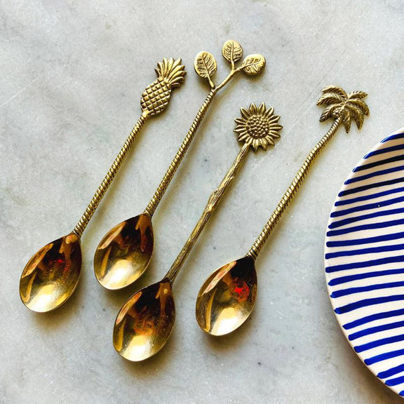 Buy Lesa Decorative Brass Spoon - Set Of four Online in India | Vaaree