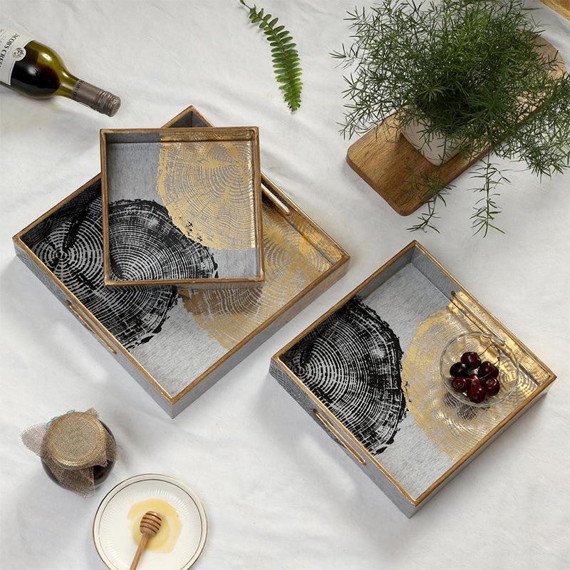 Buy Bark Blueprint Serving Tray - Set Of Three Online in India | Vaaree