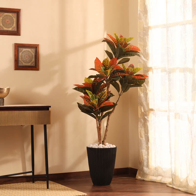 Buy Botanica Ribbed Planter (Charcoal) - 1 Feet Online in India | Vaaree