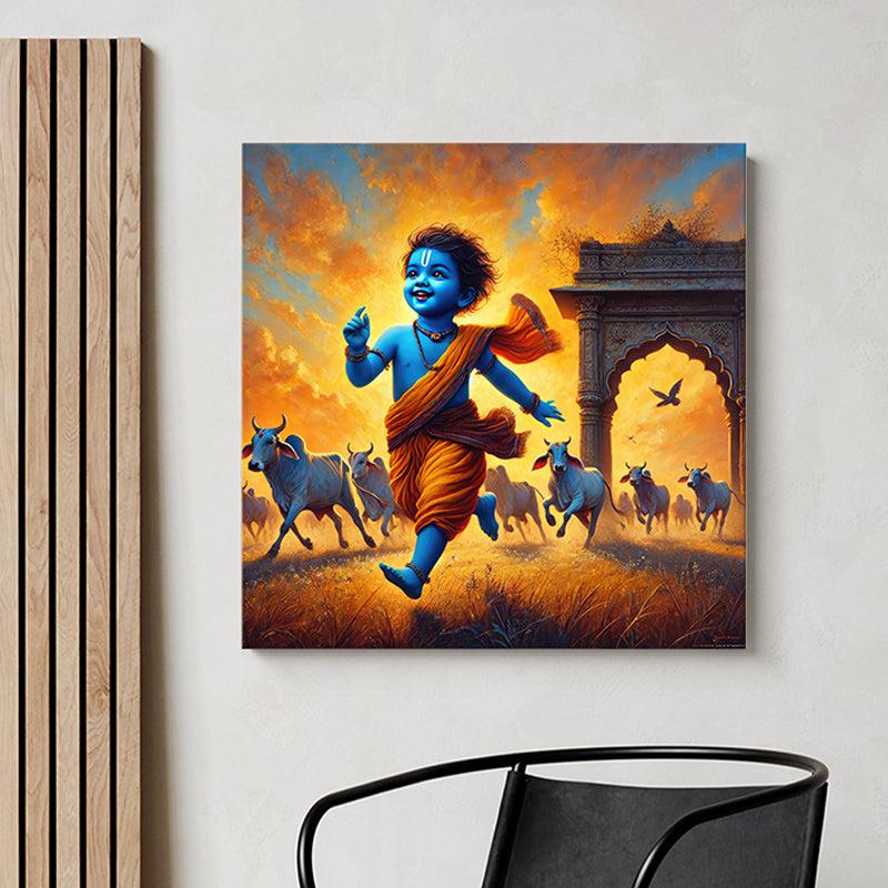Buy KJrishna Vrindavan Wall Painting Online in India | Vaaree