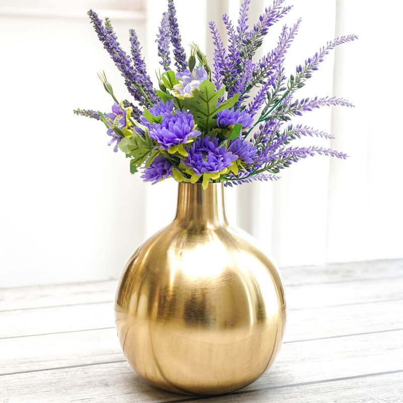 Buy Sheen Metal Golden Flower vase - Shiny Gold Online in India | Vaaree