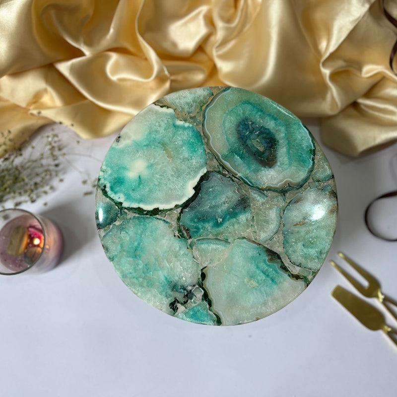 Buy Emora Handcrafted Agate Cake Stand - Green Online in India | Vaaree