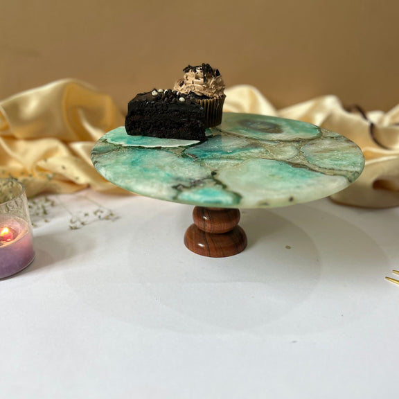 Buy Emora Handcrafted Agate Cake Stand - Green Online in India | Vaaree