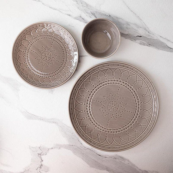 Buy Ekta Dinner Set (Ash Grey) - Six Piece Set Online in India | Vaaree