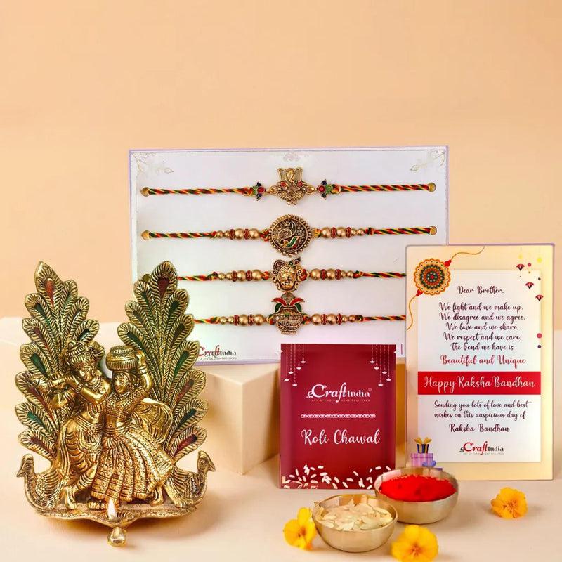 Buy Radha Krishna Rakhi Gift Box Online in India | Vaaree