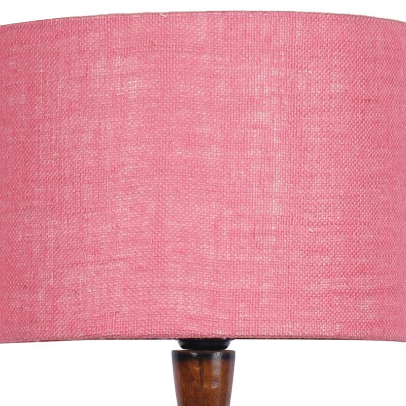 Buy Biya Vintage Wooden Floor Lamp With Jute Shade - Pink Online in ...