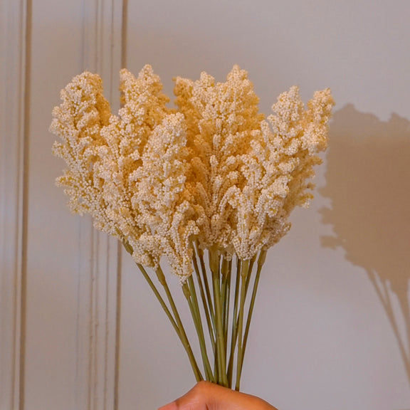 Buy Faux White Millet Flower Stick (12 CM) - Set Of Three Online in ...