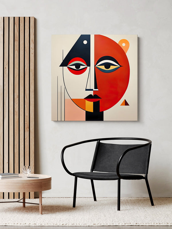 Buy Geometric Female Face Wall Painting Online in India | Vaaree