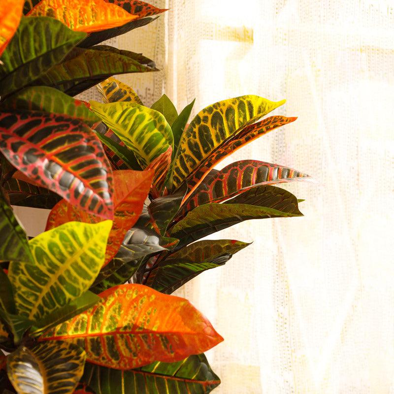 Buy Faux Realistic Croton Plant With Pot - 3.9 Feet Online in India ...