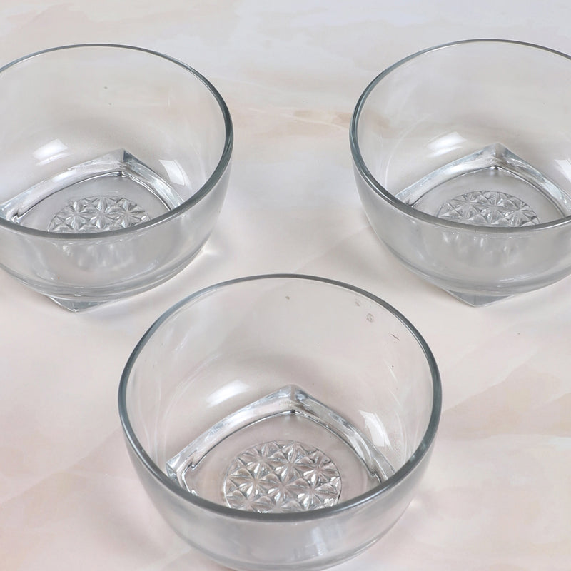 Buy Kublai Glass Snack Bowl (300 ML) - Set Of Three Online in India ...