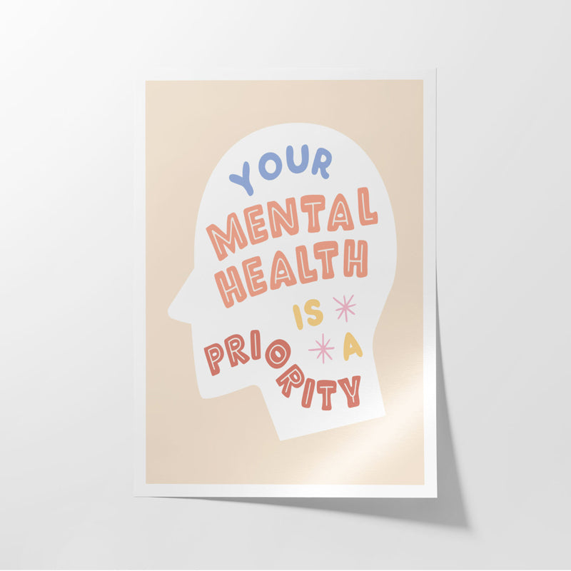 Buy Mental Health Priority Wall Poster Online in India | Vaaree