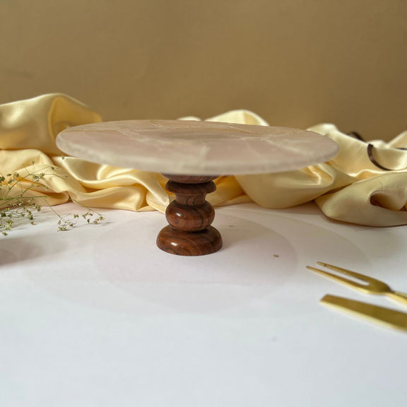 Buy Eartha Rose Quartz Cake Stand Online in India | Vaaree