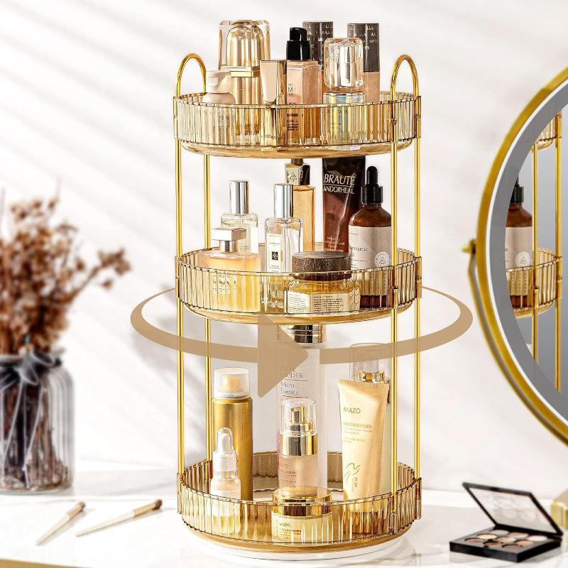 Buy Cosmina 3-Tier Multipurpose Revolving Organizer - Gold Online in ...