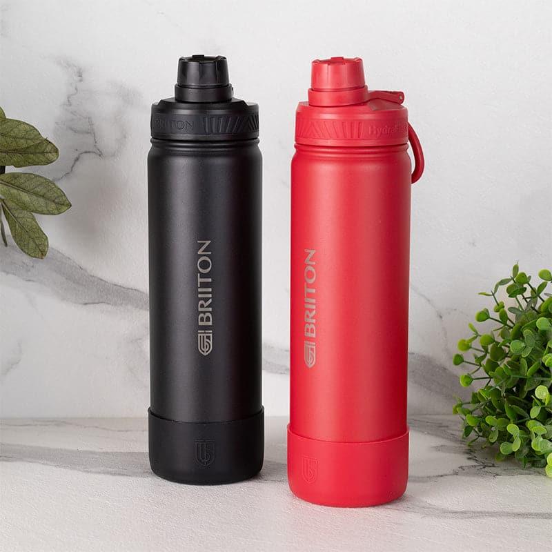 Buy Quench Chic 750 ML Hot & Cold Thermos Water Bottle (Black & Red ...