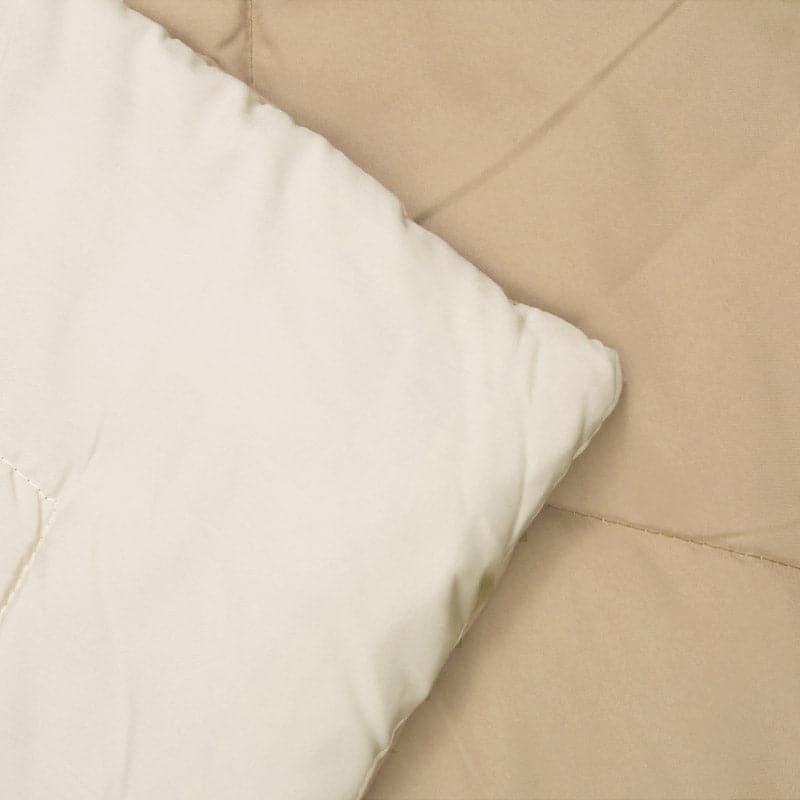 Buy Gleva Reversible Dual Color Walnut Brown & Cream Glace Cotton ...