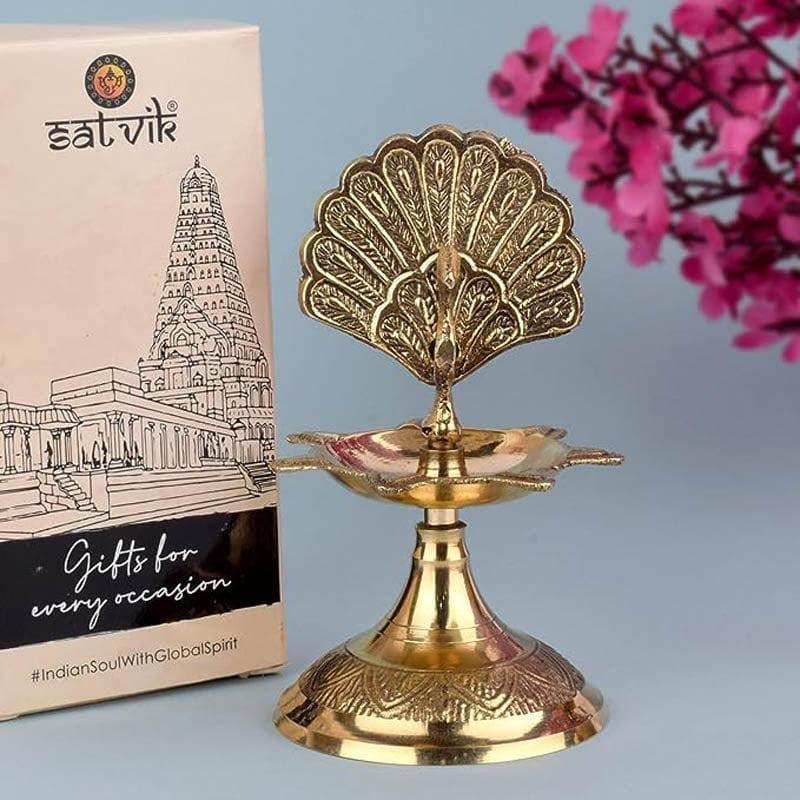 Buy Flying Mayoor Brass Diya Online in India | Vaaree