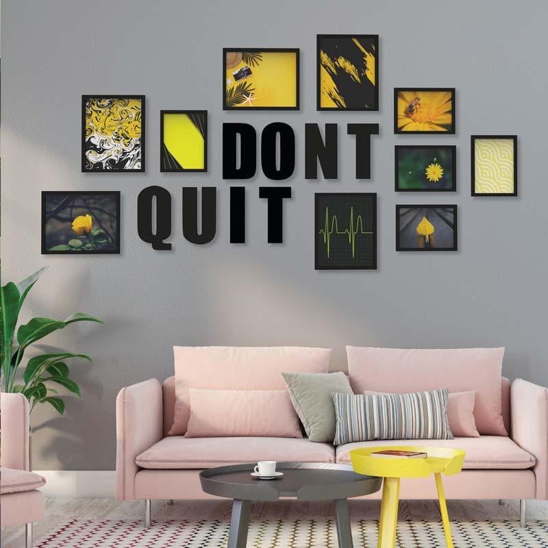 Buy Don't Quit Photo Frame Collage - Set Of Ten Online in India | Vaaree