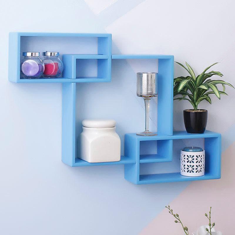 Buy Block Ride Wall Shelf - Blue - Set Of Three Online in India | Vaaree