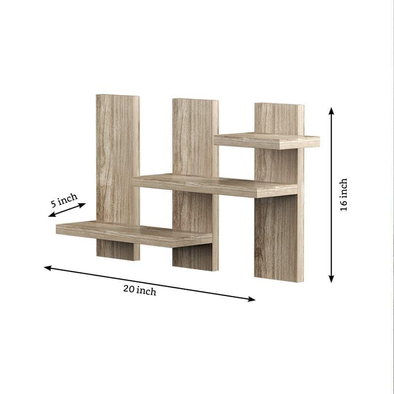 Buy Step Stack Wall Shelf - Light Oak Online in India | Vaaree