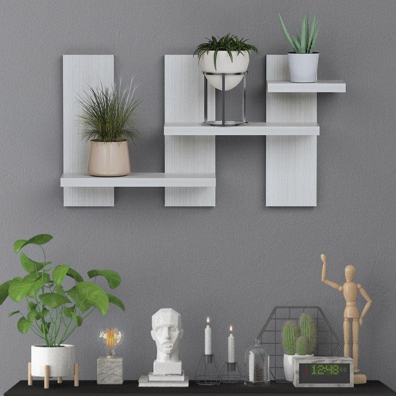 Buy Step Stack Wall Shelf - White Maple Online in India | Vaaree