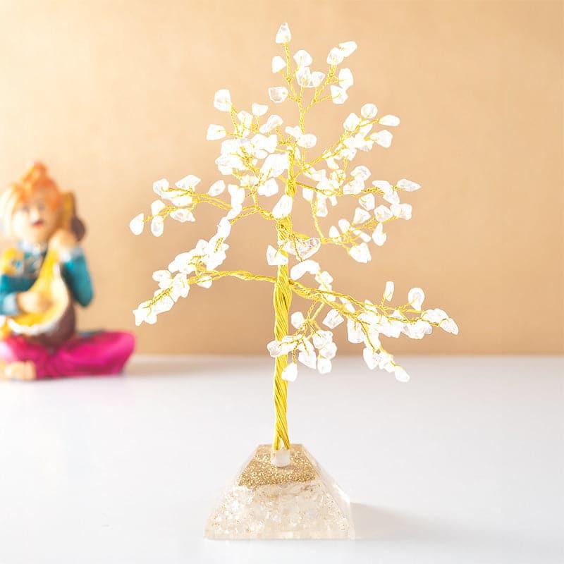 Buy Agate Wish Tree Showpiece - White & Gold Online in India | Vaaree