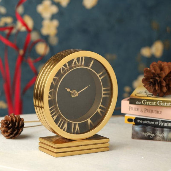 Buy Severine Table Clock - Gold Online in India | Vaaree