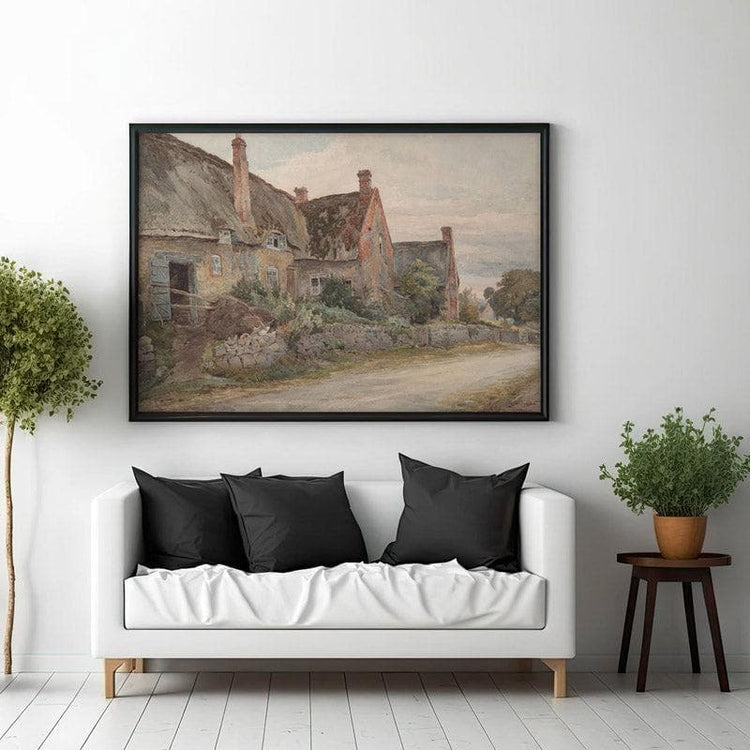 Buy Cottage Cast Wall Painting - Black Frame Online in India | Vaaree