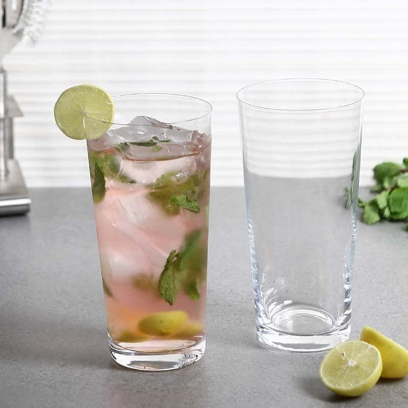 Buy Tapering Collins Glass (400ml) - Set of Six Online in India | Vaaree
