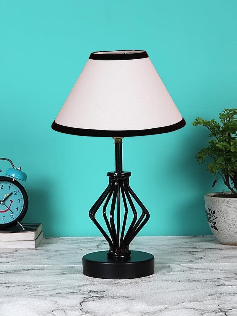Buy Firefly Metal Table Lamp - Black & White Online in India | Vaaree